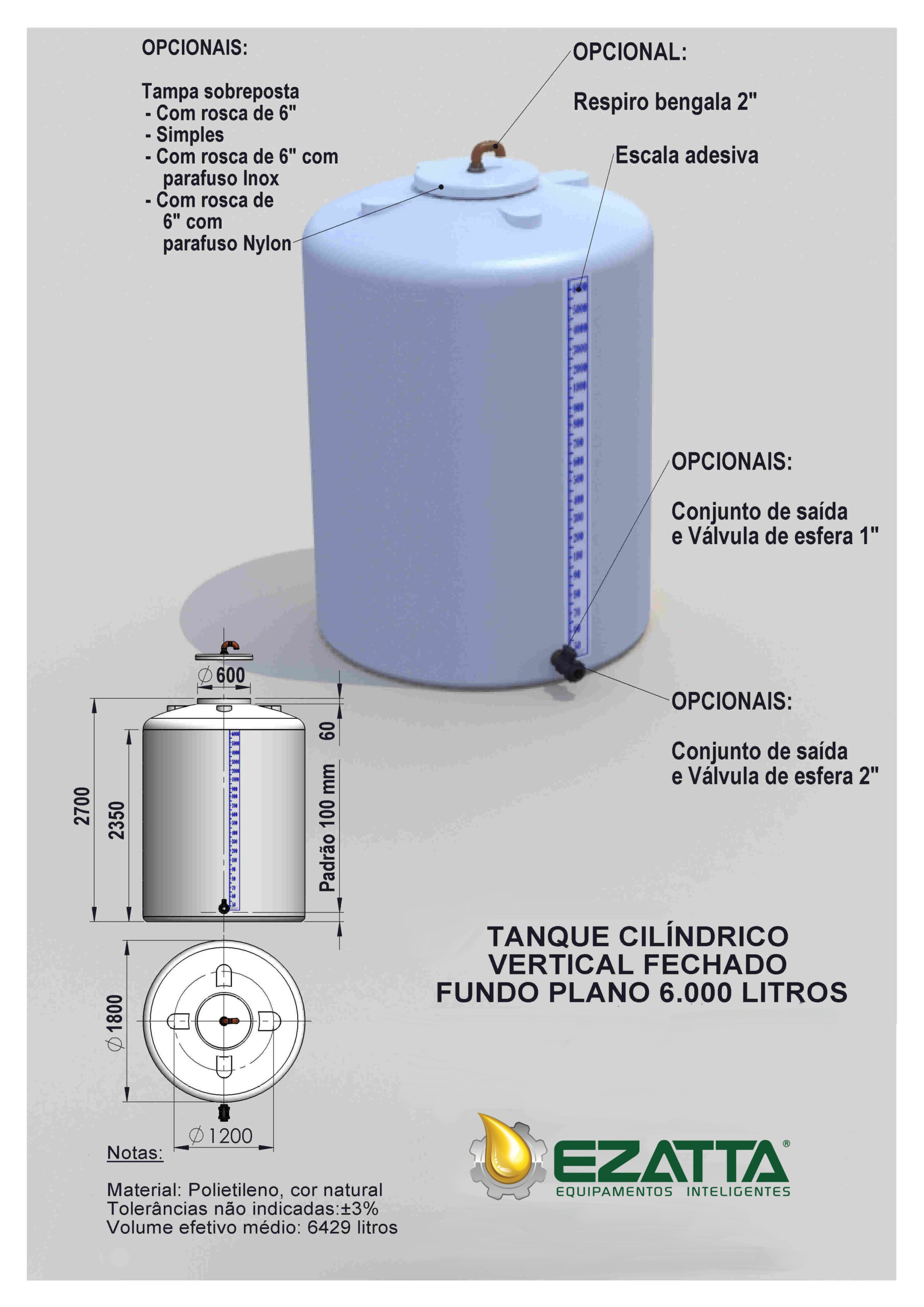 Tanques de aço e PEAD
